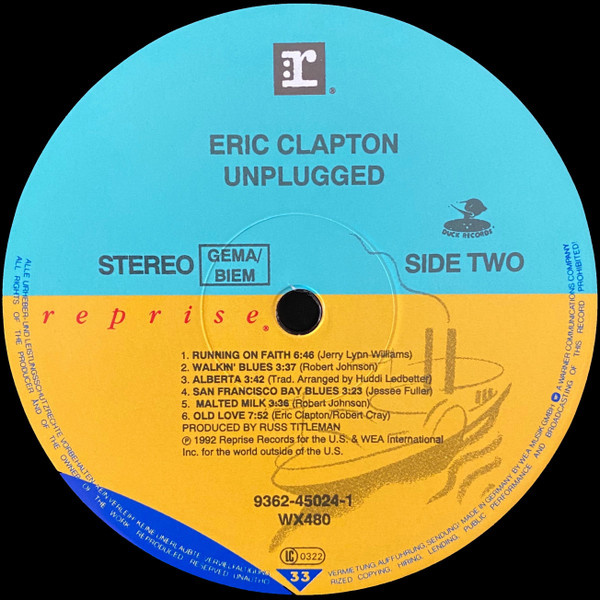 Eric Clapton Unplugged (HQ 180g vinyl LP) - VinylVinyl
