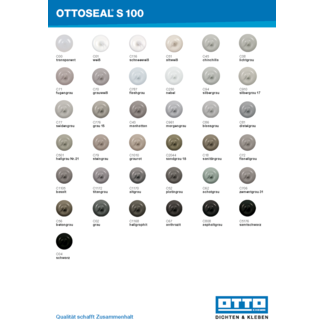 Ottoseal S100 Kleurenkaart Klein Grijze Tinten - Kitxpert.nl