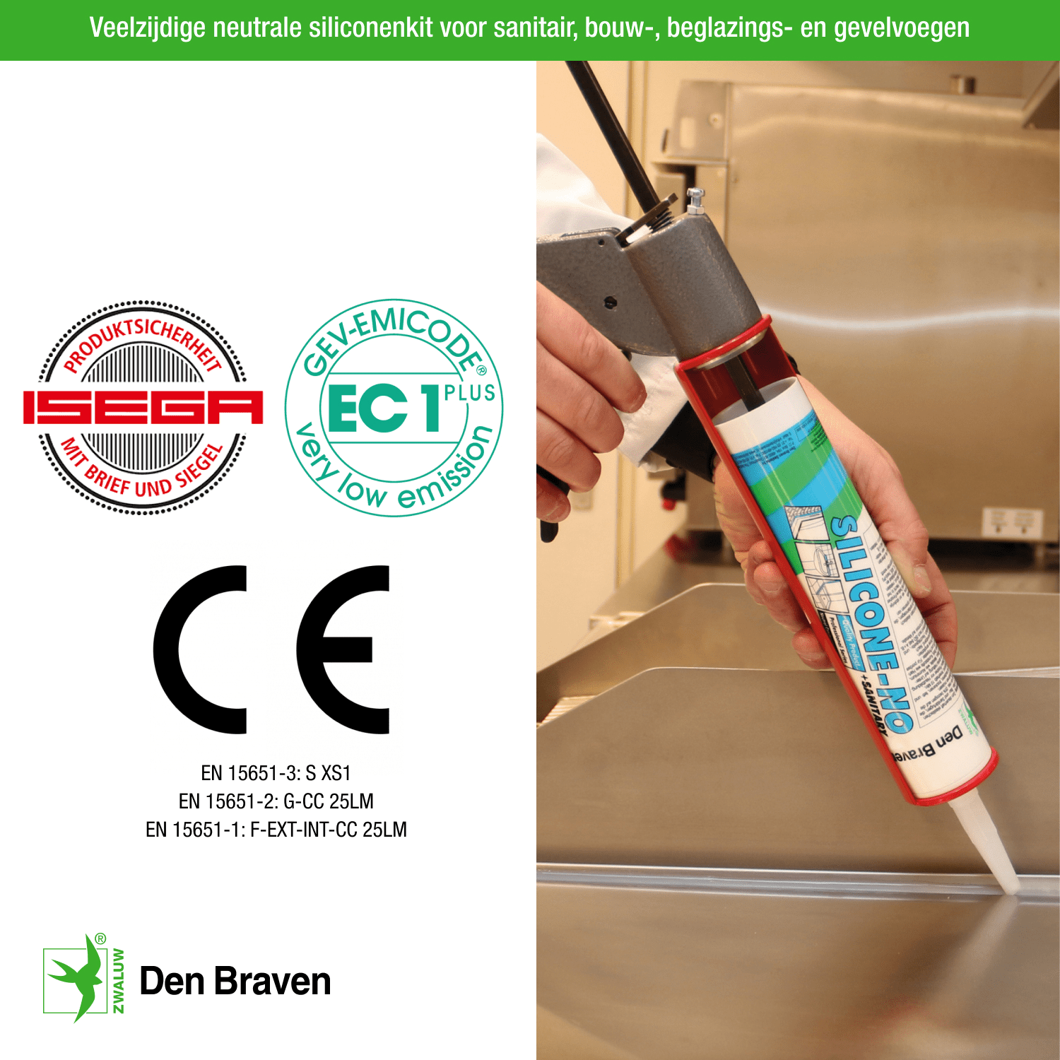 Den Braven Silicone NO 310ml - Siliconenkit - Kitxpert.nl
