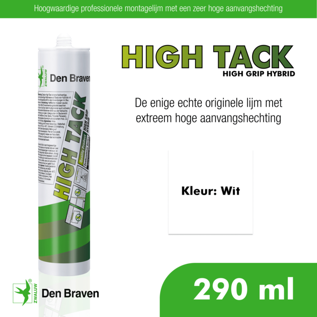 Zwaluw Den Braven High Tack 290ml - Kitxpert.nl