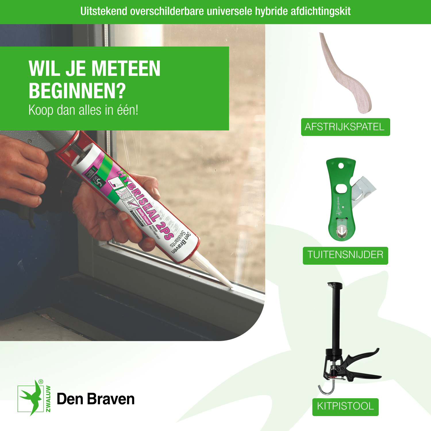 Zwaluw Hybriseal 2PS 290ml | Beglazingskit - Kitxpert.nl