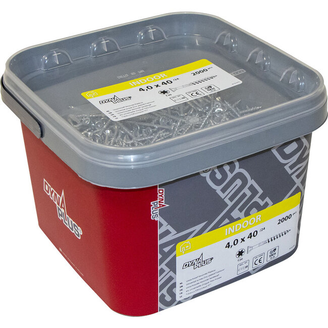 Dynaplus Unischroef PK TX-20 4.0X40/24 VZ 2000st. Emmer - Kitxpert.nl