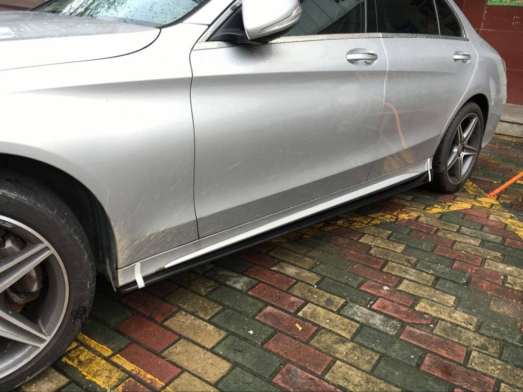 Carbon side skirt extensions for the Mercedes-Benz W205 - JHParts