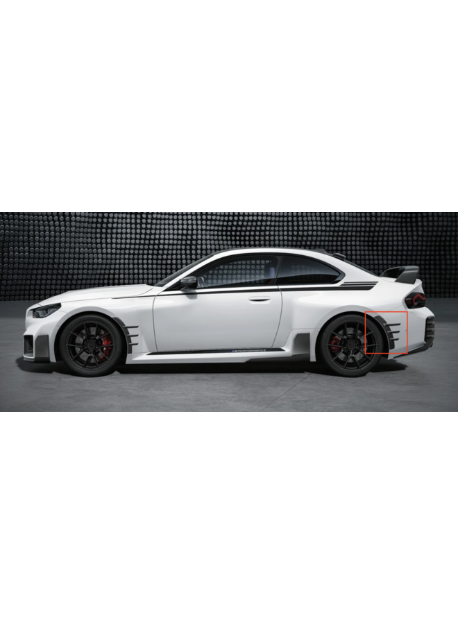 BMW G87 M2 Carbon rear bumper side trim cover set - JH Parts