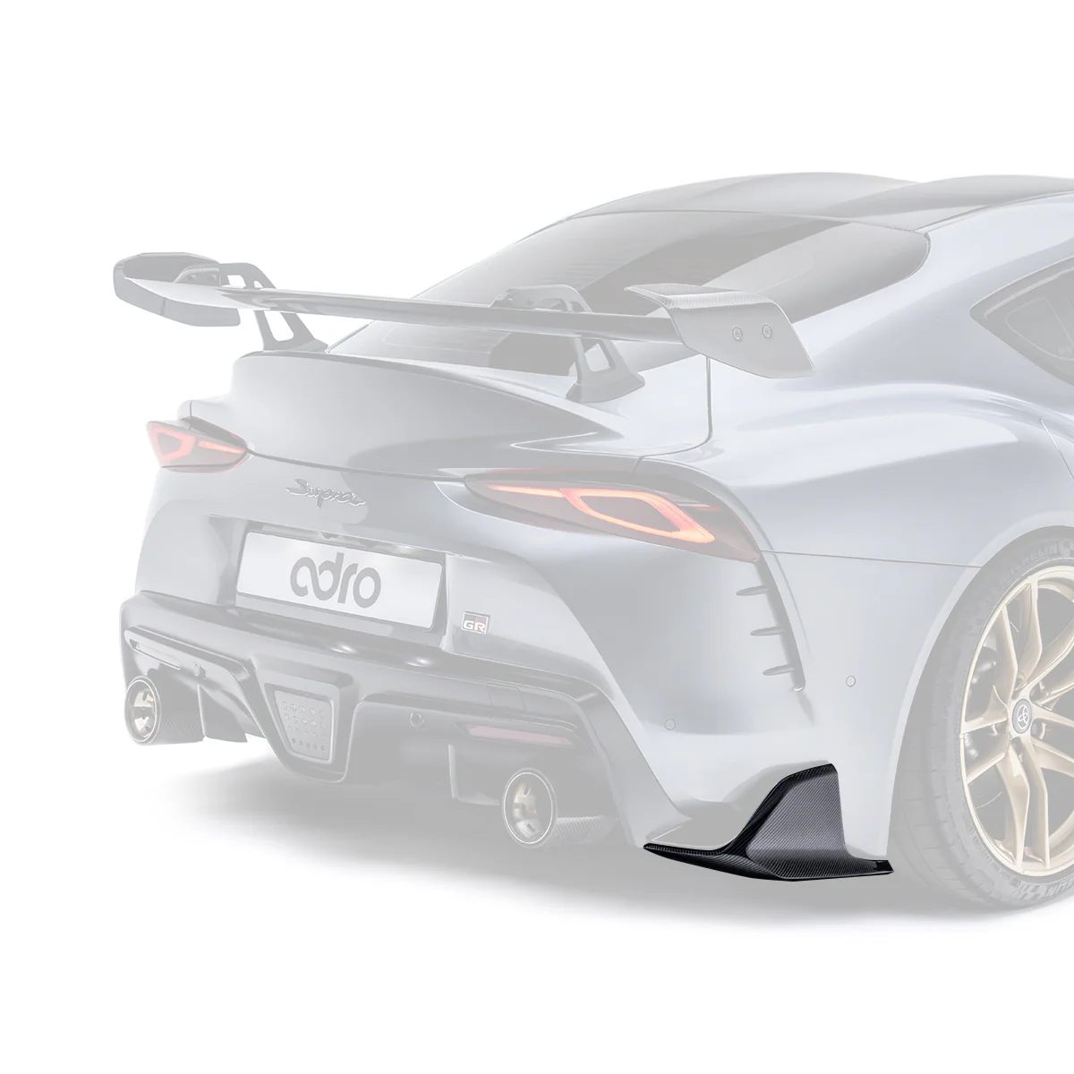 Toyota Supra A90 ADRO Carbon rear bumper side wings side skirt - JHParts