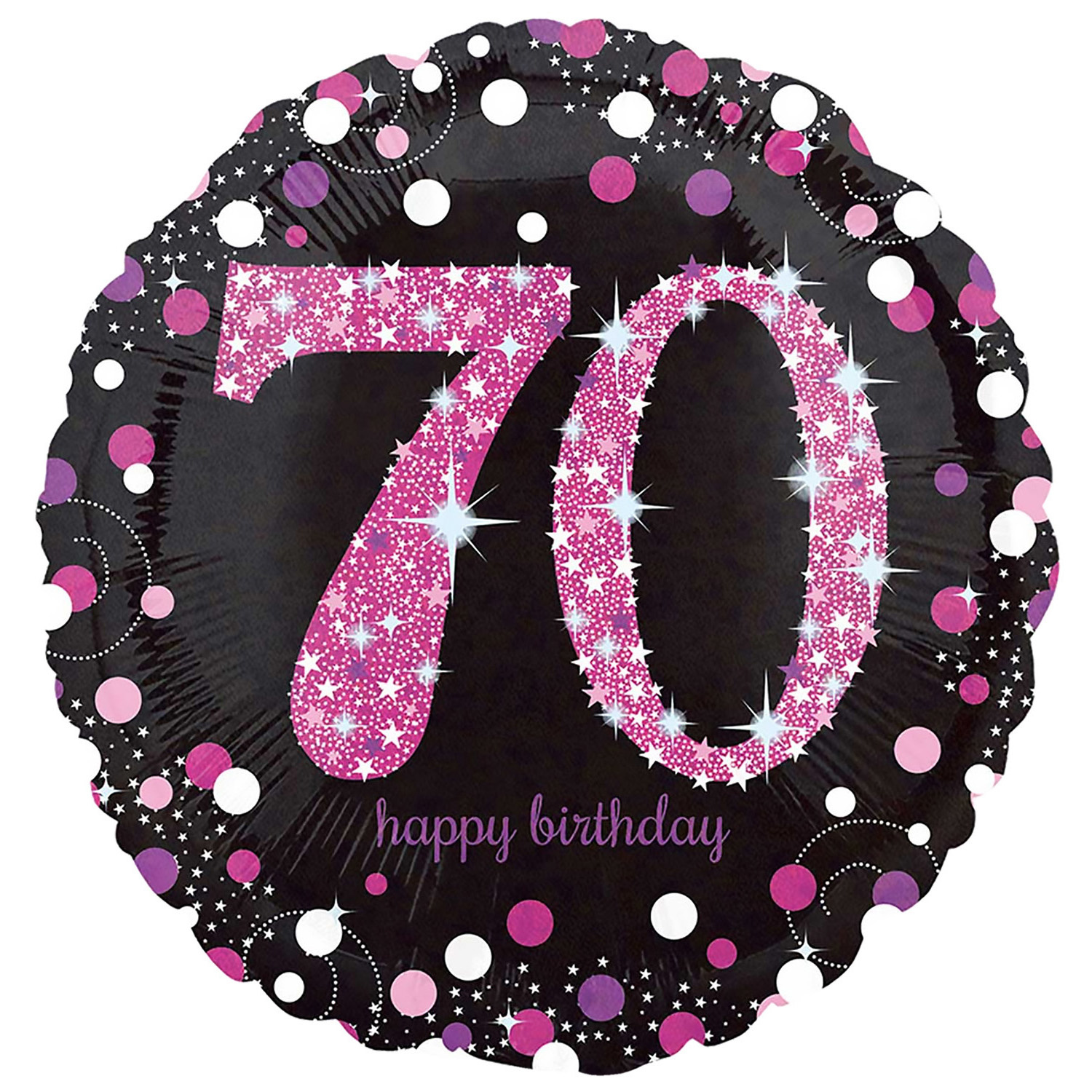 FolieBallon 70 jaar happy birthday sparkling pink 43cm - Feestbazaar.nl FolieBallon 70 jaar happy birthday sparkling pink 43cm - Feestbazaar.nl