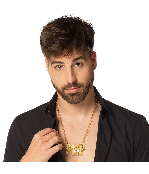 Ketting 'Pimp' Goud - Feestbazaar.nl