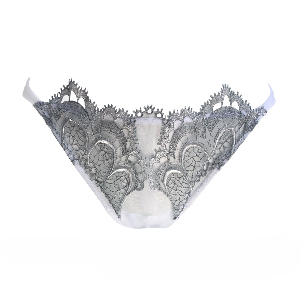 AMBRA Lingerie slips Grand Arche Tanga White/grey 1325 - Italian Design ...