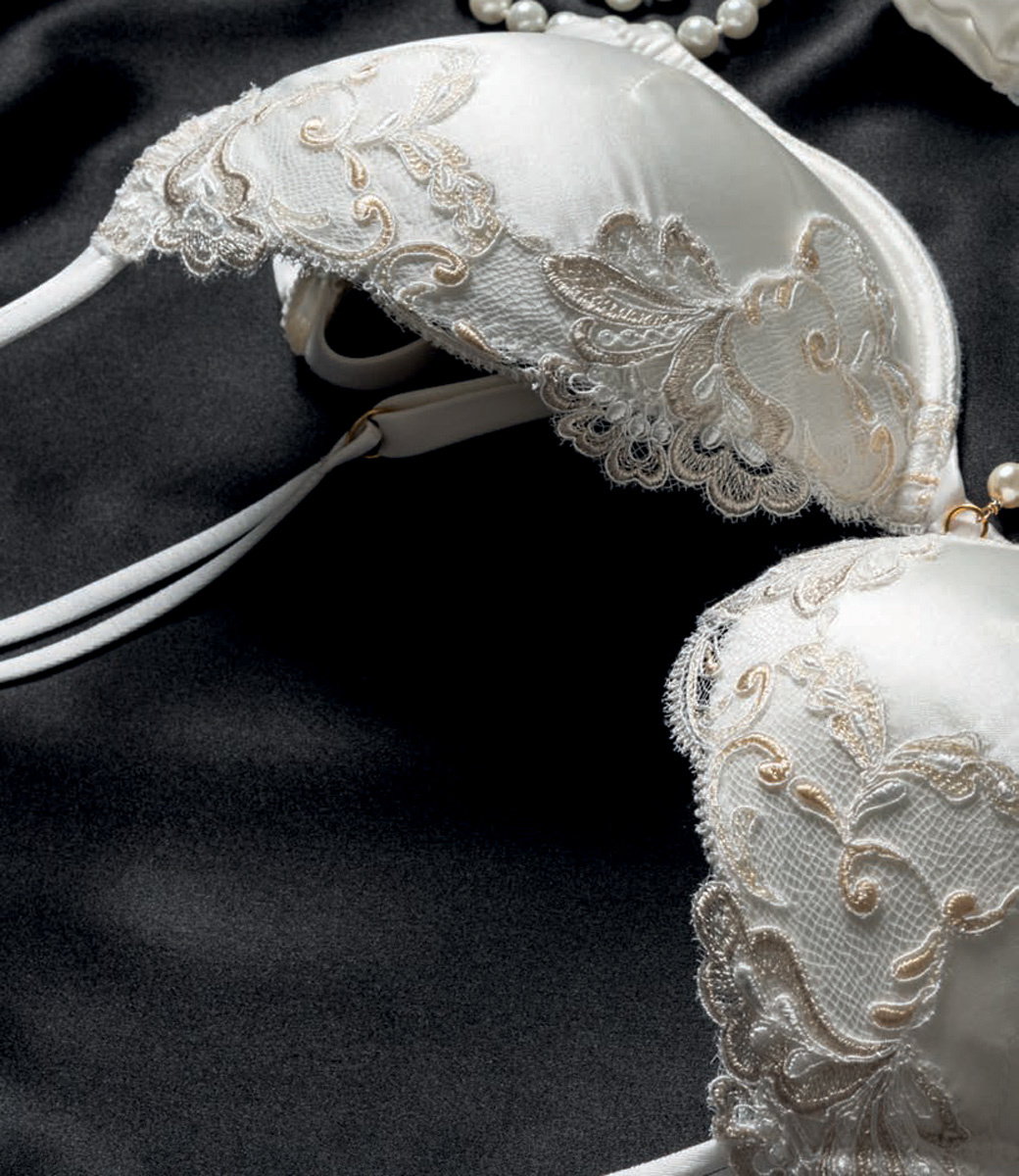 AMBRA Lingerie Bras SILK Grandi TG Push-up BH cream 0279 - Italian ...