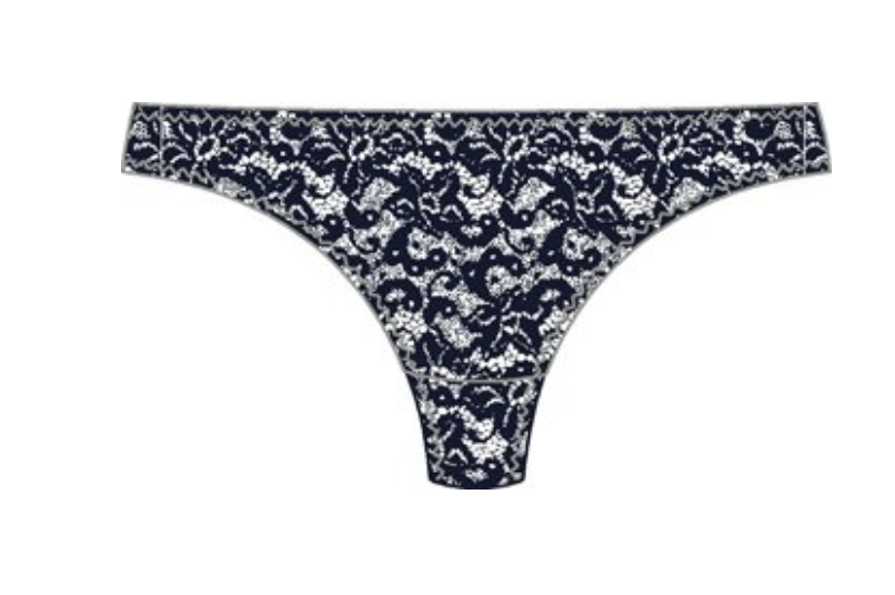 Hanro Lingerie Moments String Kant navy blue 071507 - Italian Design ...