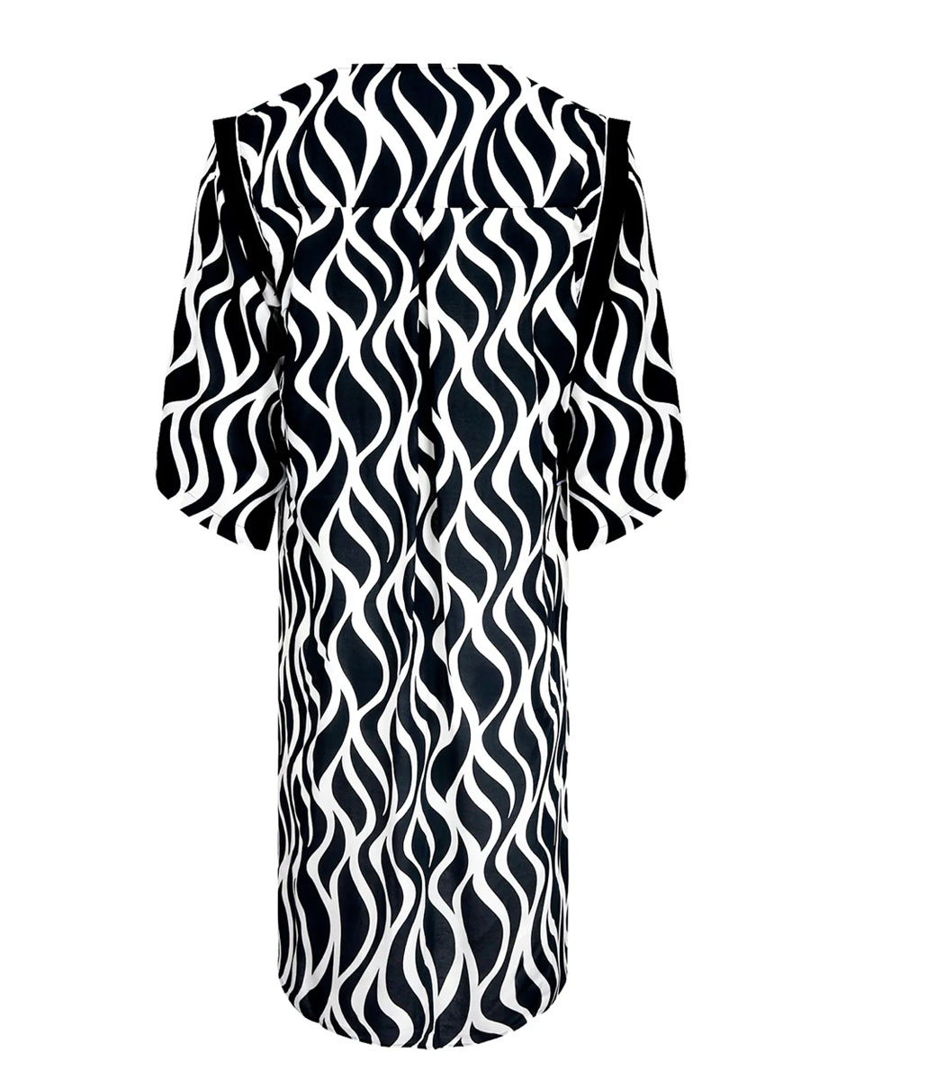 Lise Charmel Badmode Ondes Marines overhemdjurk zwart/wit ASB2177 ...