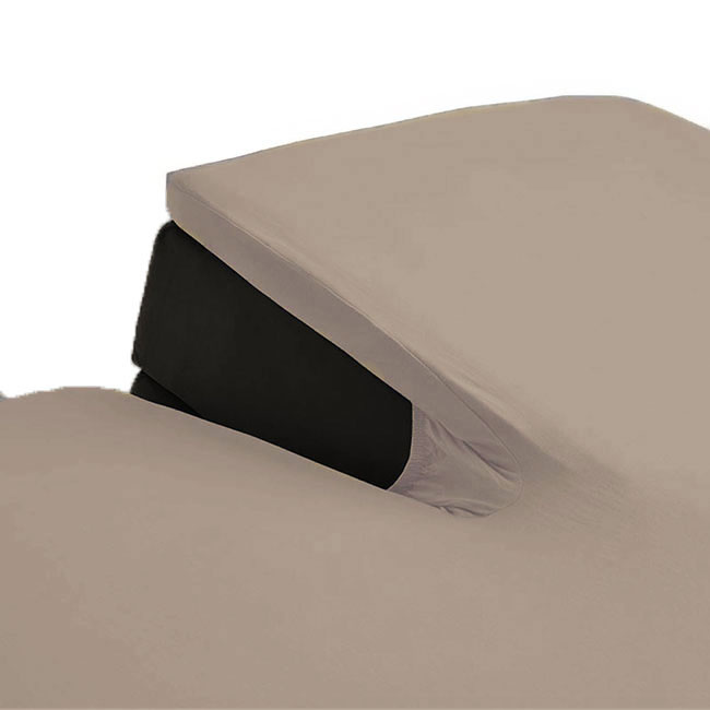 Split Topper Dubbel Jersey Hoeslaken Taupe Grey - Fine2Sleep.nl