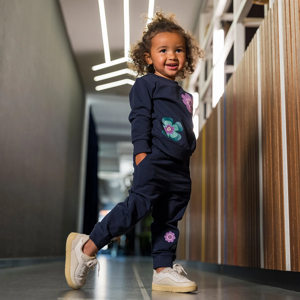 Tweedelig lounge setje Nola (navy) - Schattige Babykleertjes