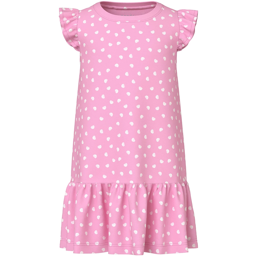 Zomer jurkje Vida (pink frosting shells) - Schattige Babykleertjes