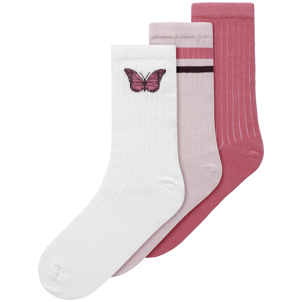 Drie paar sokken Luna (brigt white/rapture rose/burnished lilac ...