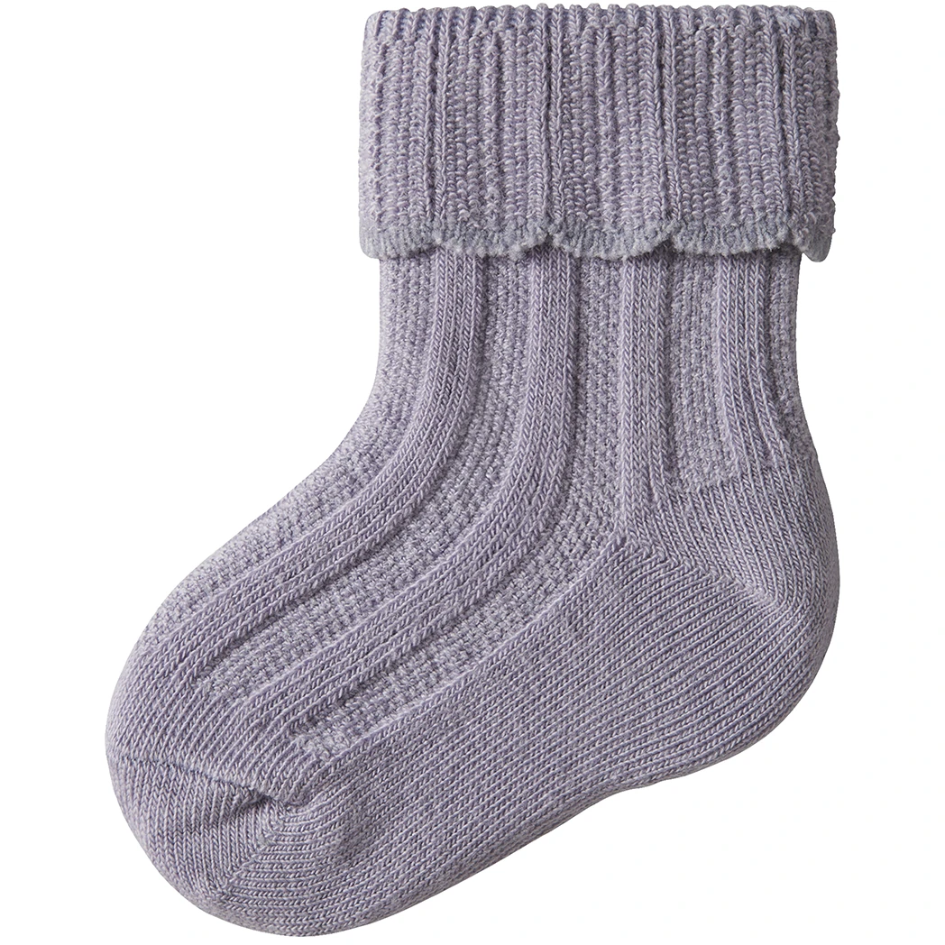 Sokjes Trish (lavender gray) - Schattige Babykleertjes