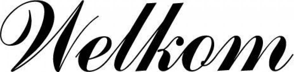 Deursticker Welkom. Kies je eigen lettertype - QualitySticker
