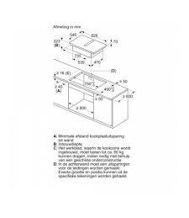 T48TD7BN2 inductiekookplaat met afzuiging