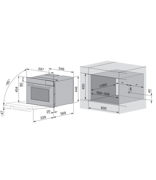 Combair V2000 45 Oven Platinum