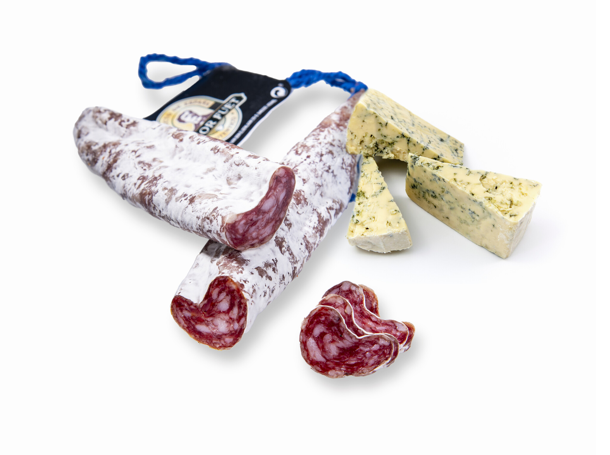 Spaanse fuet blauwe kaas - De Spaanse Worst Groothandel - De ...