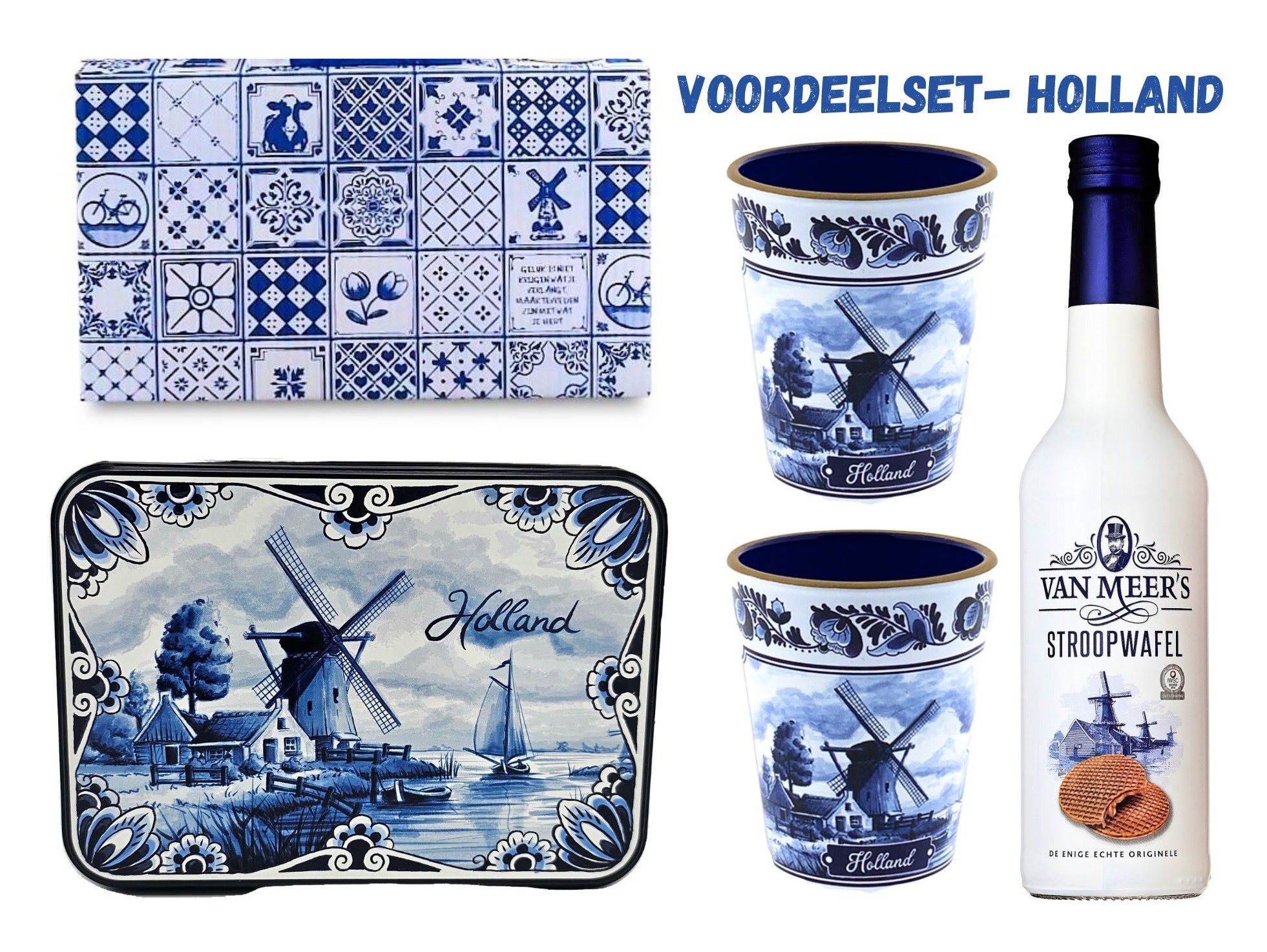 The flavours of the Netherlands - Delft blue cake and liqueur package ...