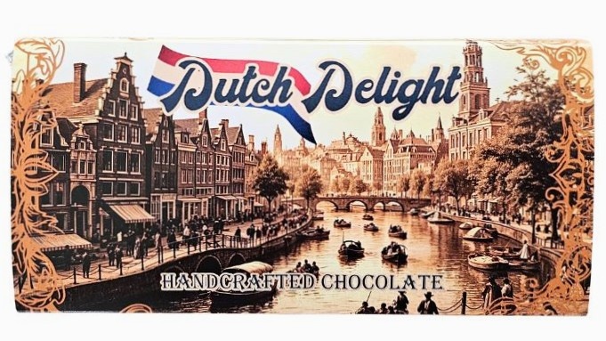 Milk chocolate bar in Delft blue gift packaging. - Typical Dutch ...