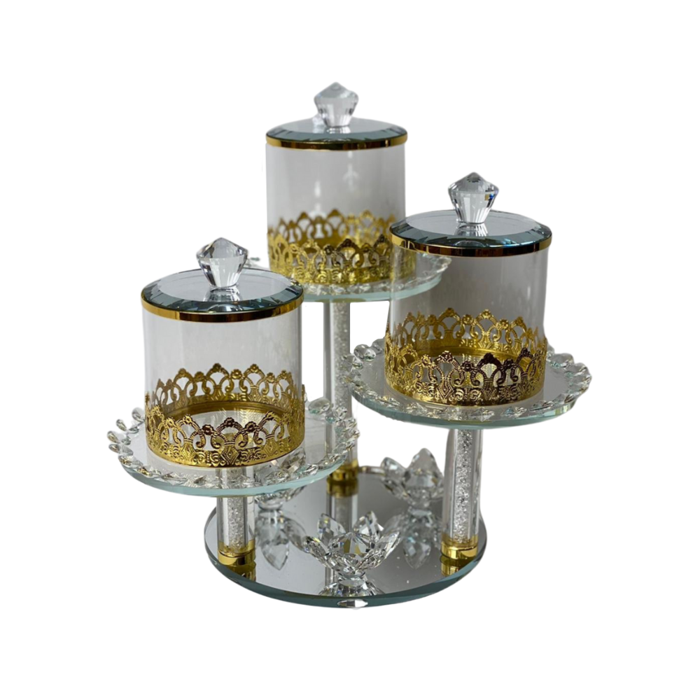 Etagere Imperial - met Suikerpotten - Goud - Bazaaronline