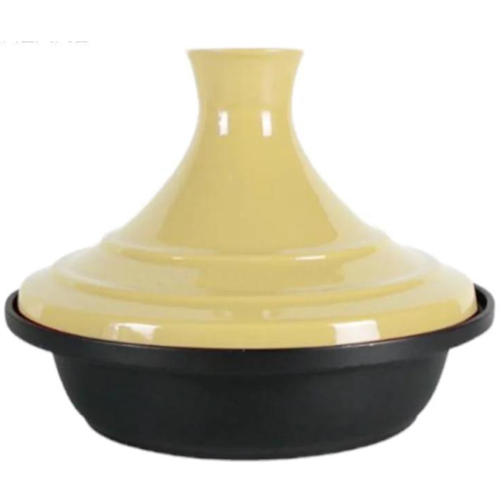 Tajine pan - Keramisch - anti-aanbaklaag - Geel - Bazaaronline