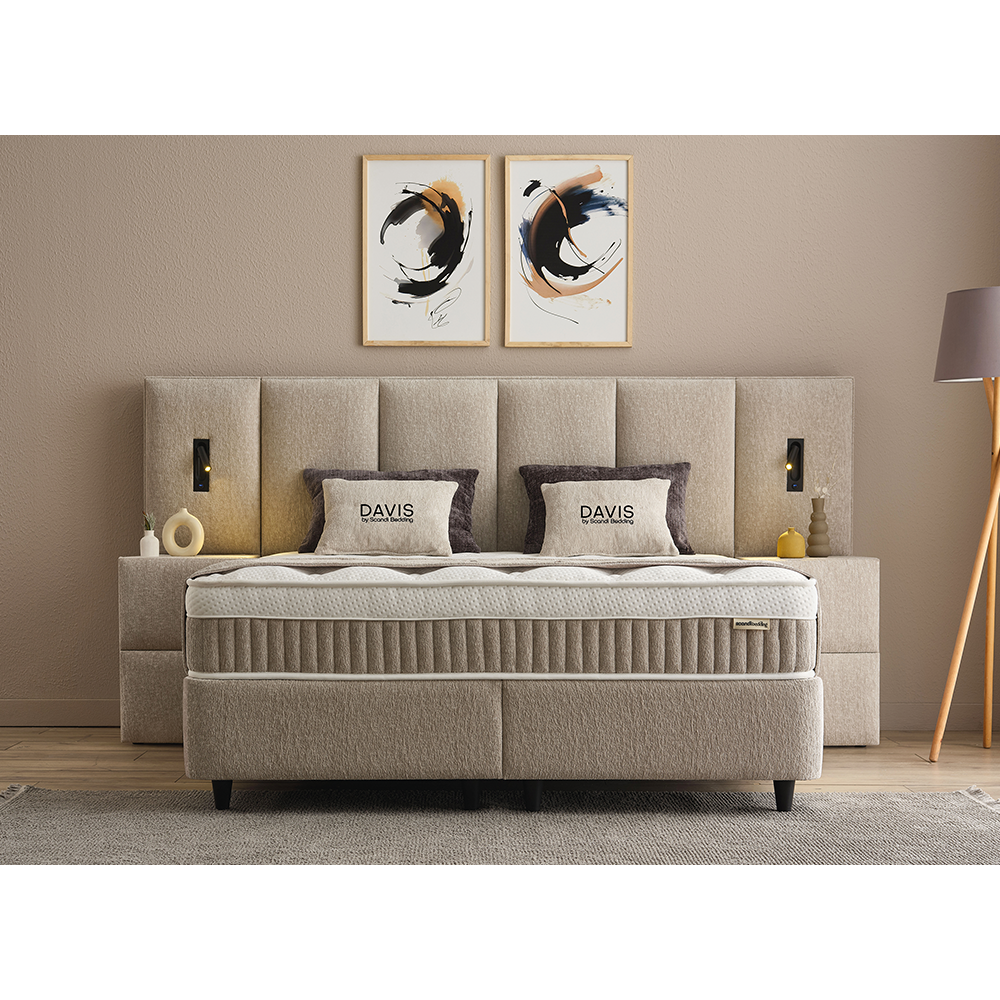 Boxspring Davis - Inclusief matras en verlichting - Bazaaronline
