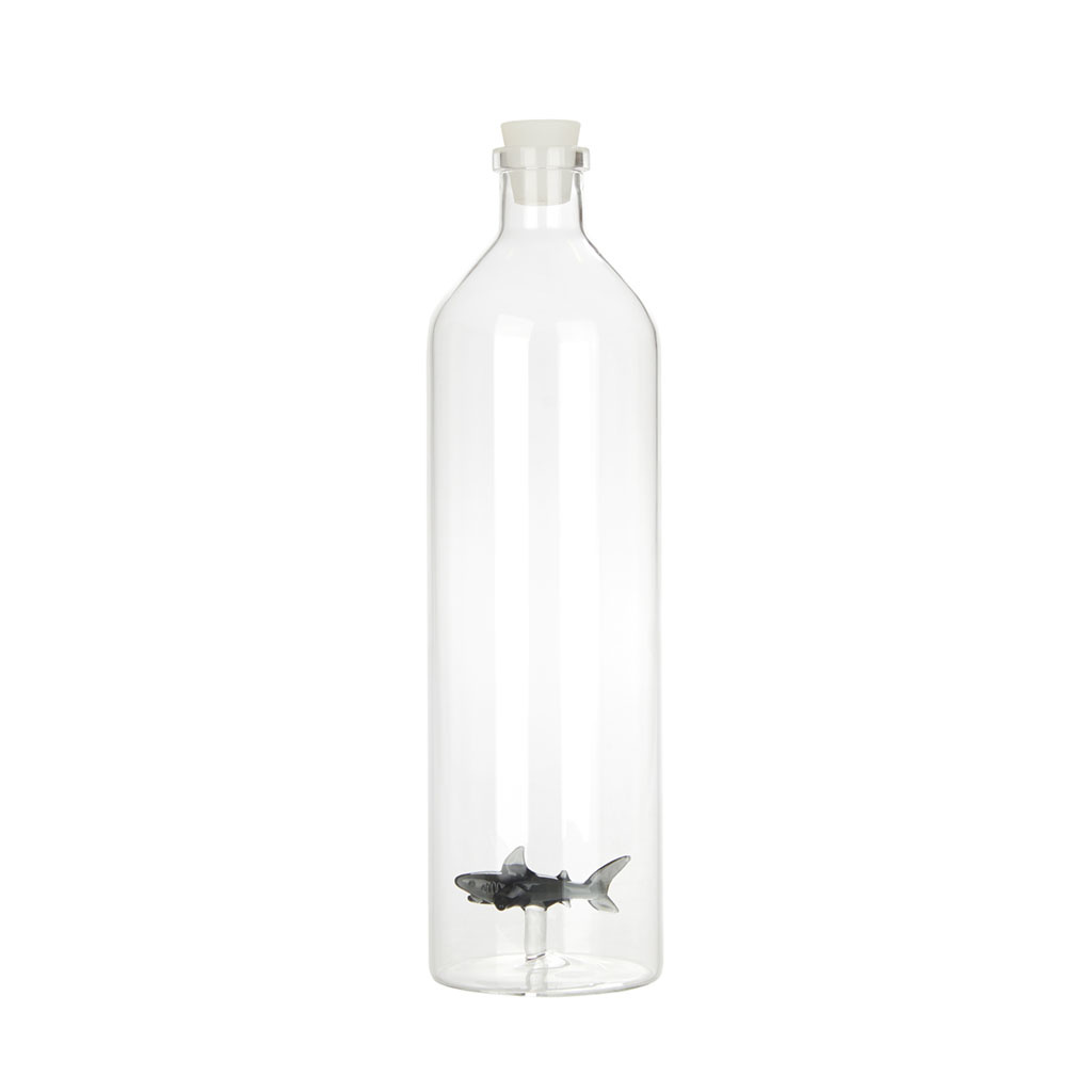 Balvi Wasserflasche aus Glas Shark - Kado in Huis