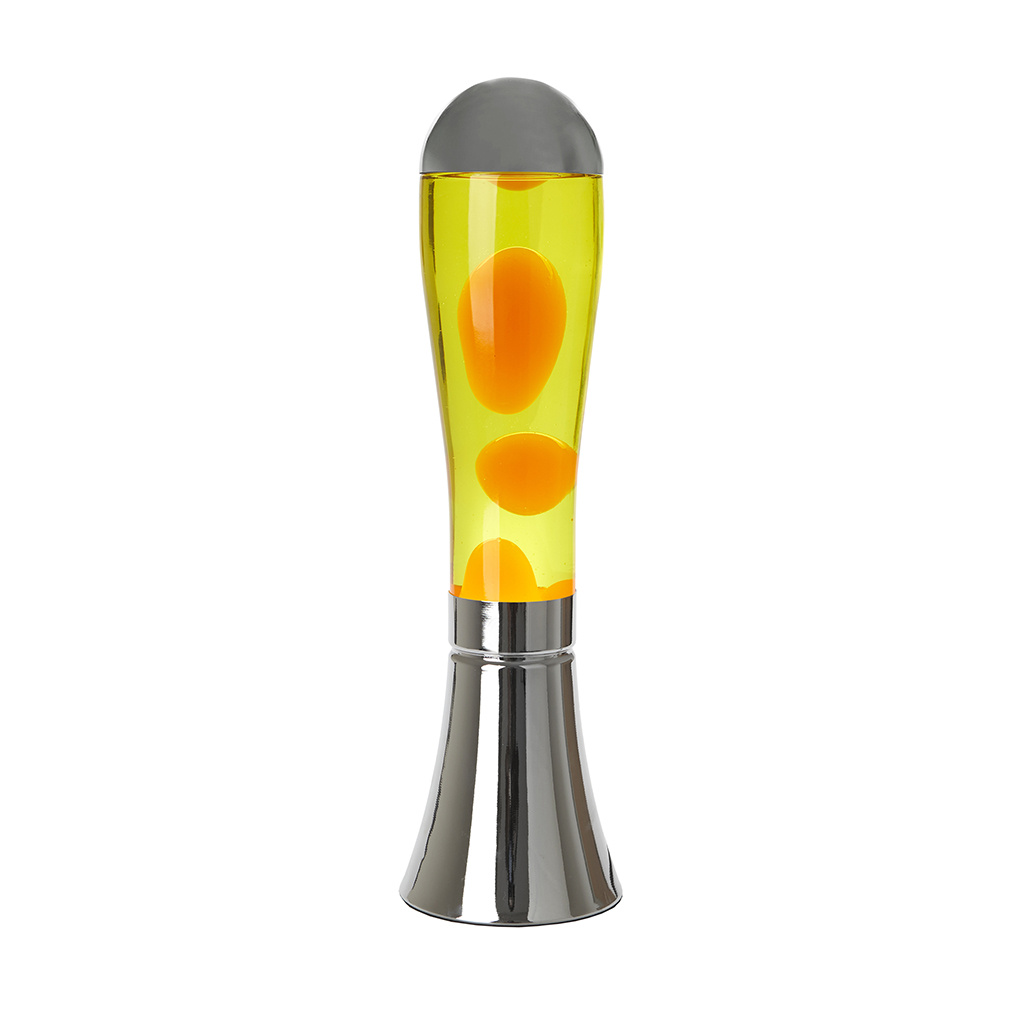Balvi Lava lamp Magma Silver Yellow Aluminium - Kado in Huis