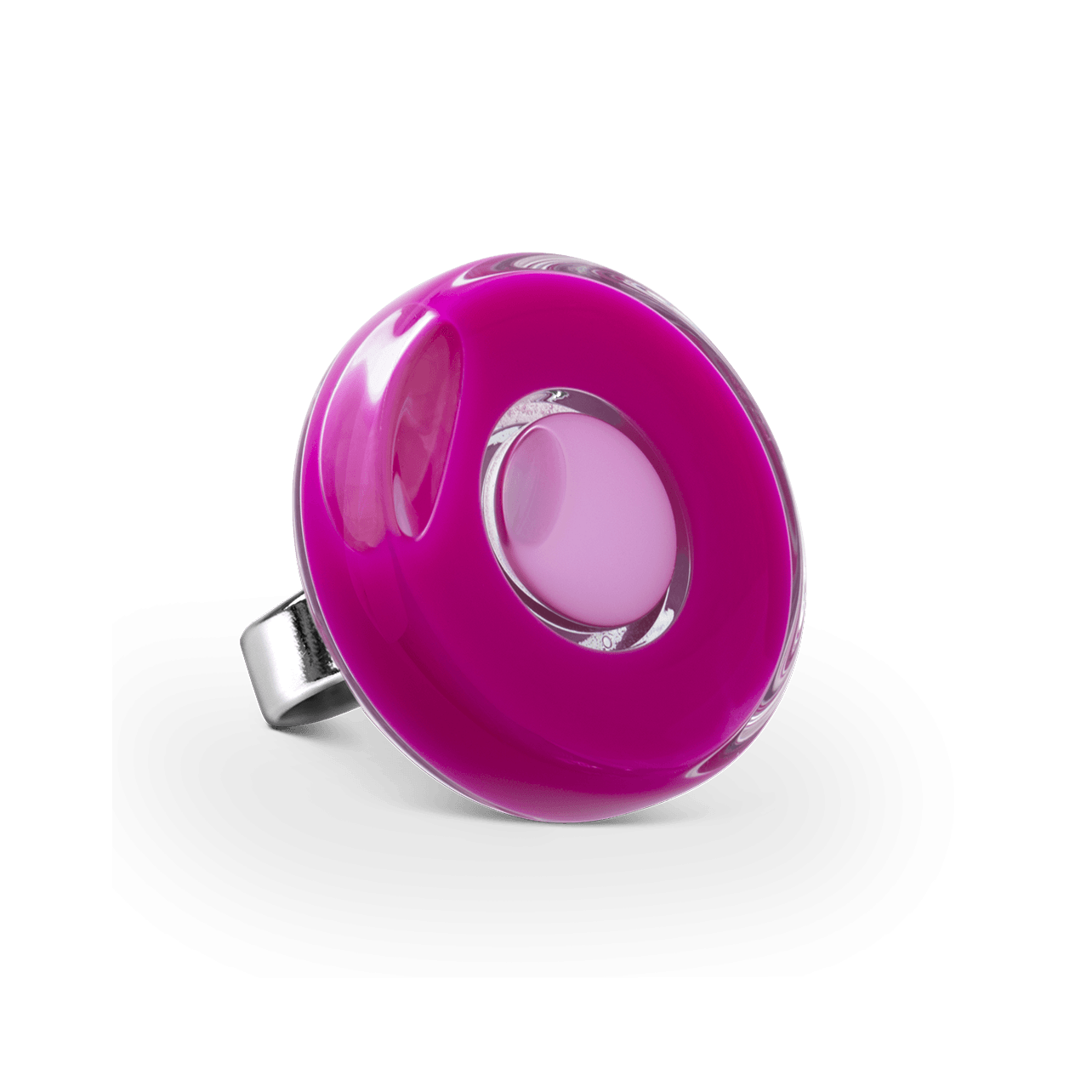 Pylones glas ring roze medium duo - Kado in Huis
