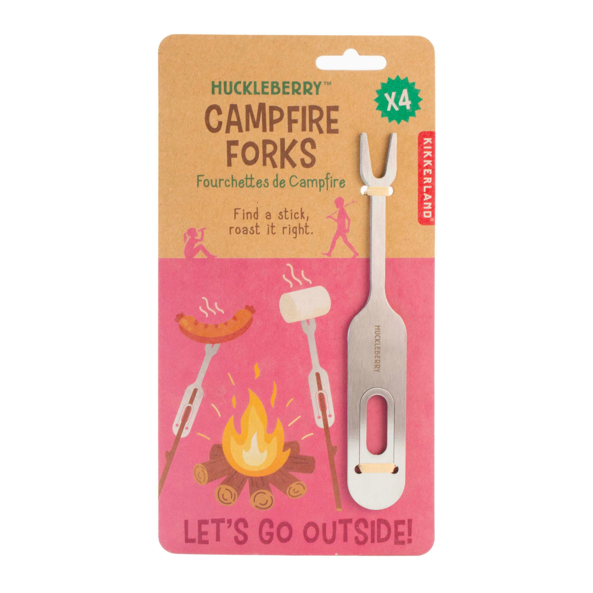 Huckleberry campfire fork set of 4 Kikkerland - Kado in Huis