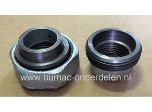 Schroefkoppeling 1 Inch met Conisch Afdichting Koppeling met 2 x 1 ...