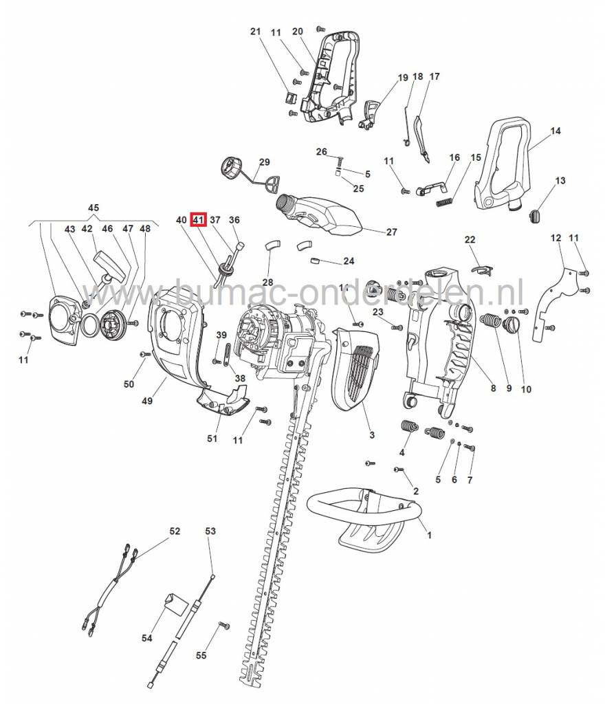 Doorvoerrubber Stiga SHJ550 en SHP60 Heggenschaar, Buiten Ø 28 mm ...