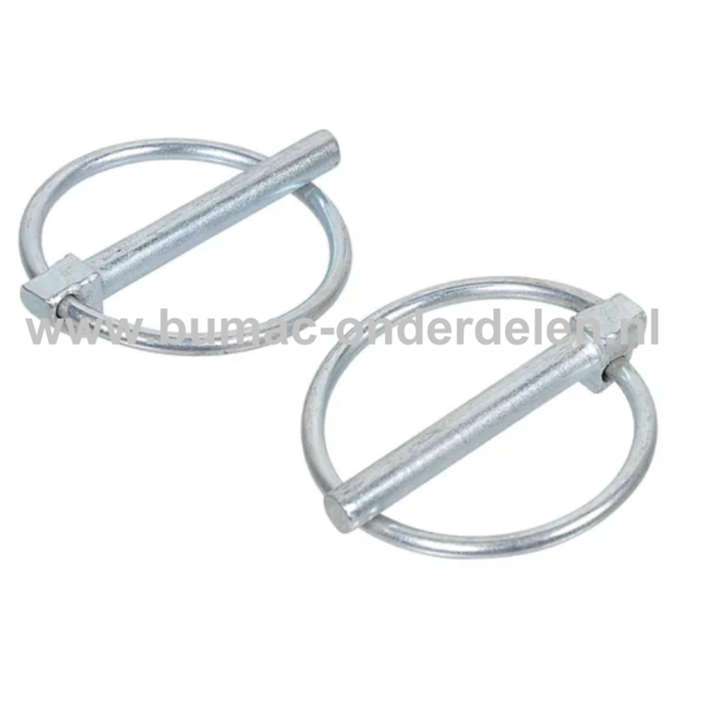 Splitpen 7x80 mm Een splitpen is een stalen pen wat bestaat uit een kn ...