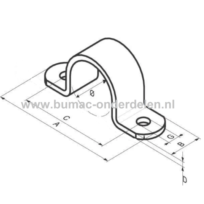 Hele Kapbeugel Ø 48,3 mm - 40x135 mm Deze klemmen worden onder andere ...