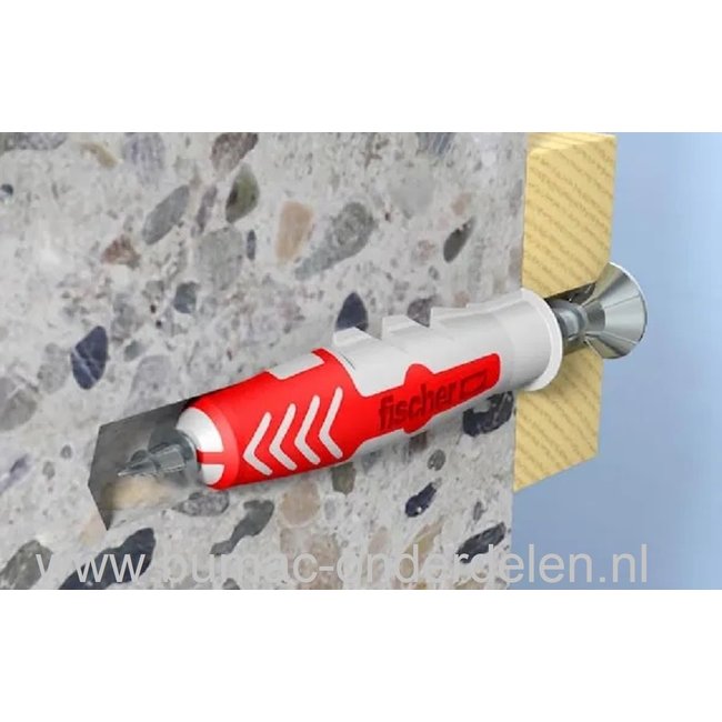 Muurplug 10X50 mm voor Baksteen, Beton, Gipsplaat, Kalkzandsteen, Cell ...