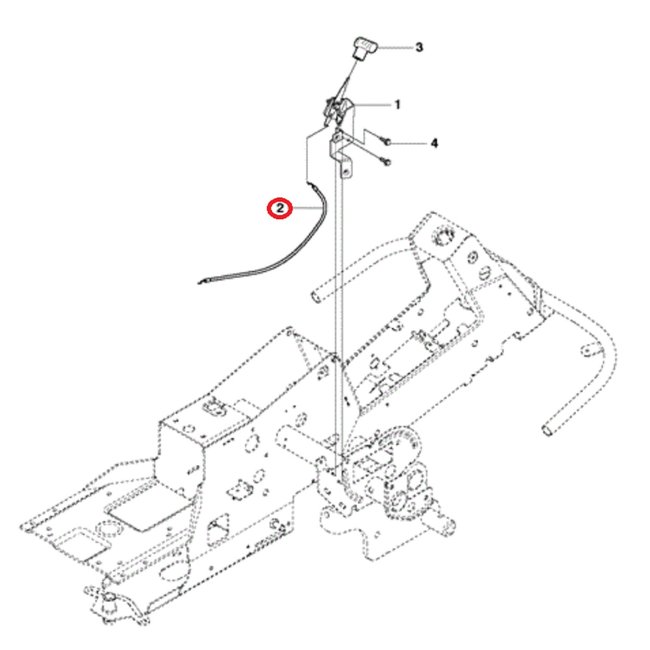 Gaskabel voor HUSQVARNA, JONSERED, PARTNER, MCCULLOCH, ZENOAH R13 C5 ...