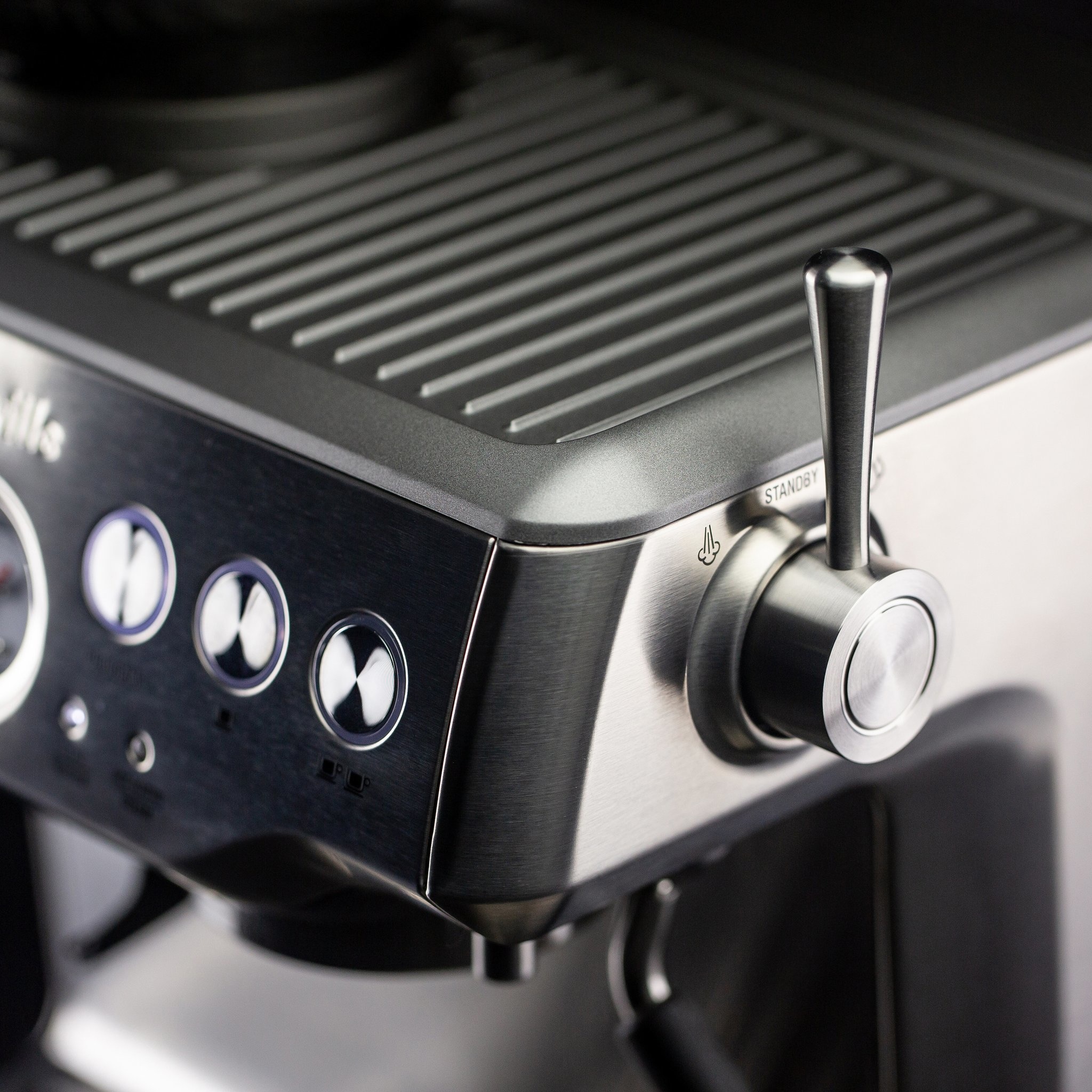Crema Steam Lever for Sage (Brushed Silver) - Blommers
