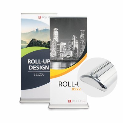 Des bannières roll-up sont idéales pour illustrer votre présentation. - Roll-up
