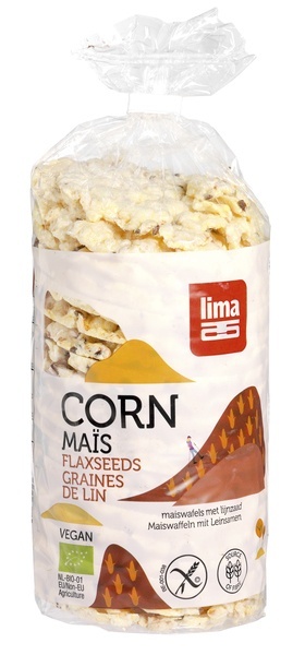 Maïswafels met lijnzaad - 130g - BIO - Puur Mieke