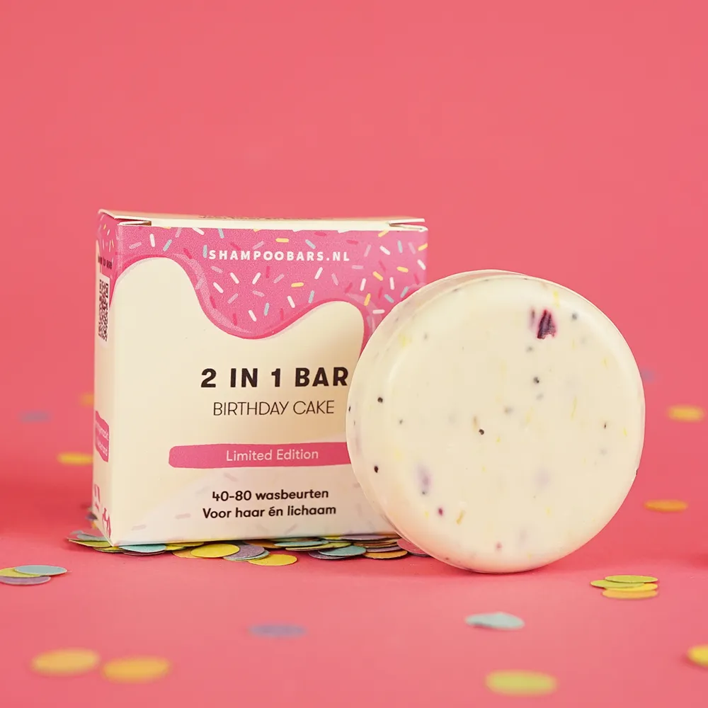 Shampoobar 2-in-1 Bar Birthday Cake - 60g - Puur Mieke