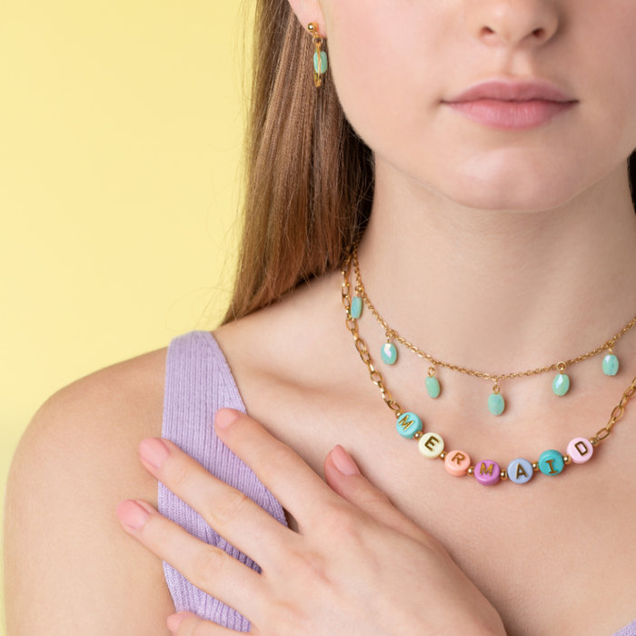 Stainless Steel Chain Ketting 2x1.5mm 18K Gold Plated - Beads & Basics