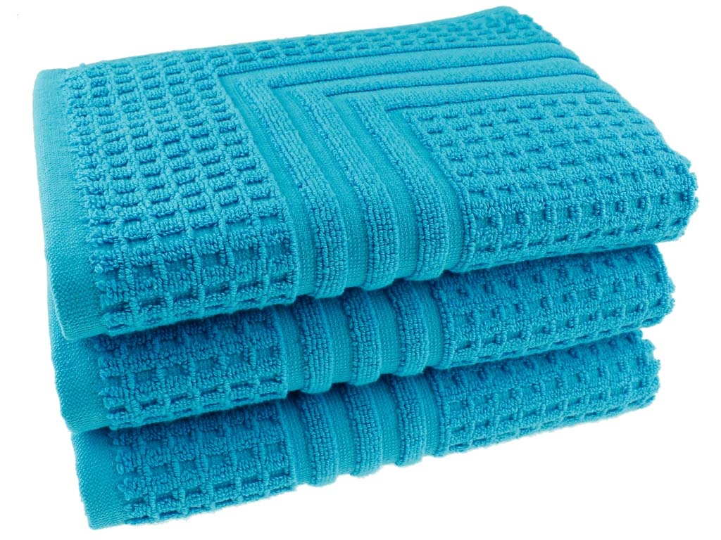 Hotelkwaliteit badmat aqua blauw 50x70 cm - Neweco B.V.