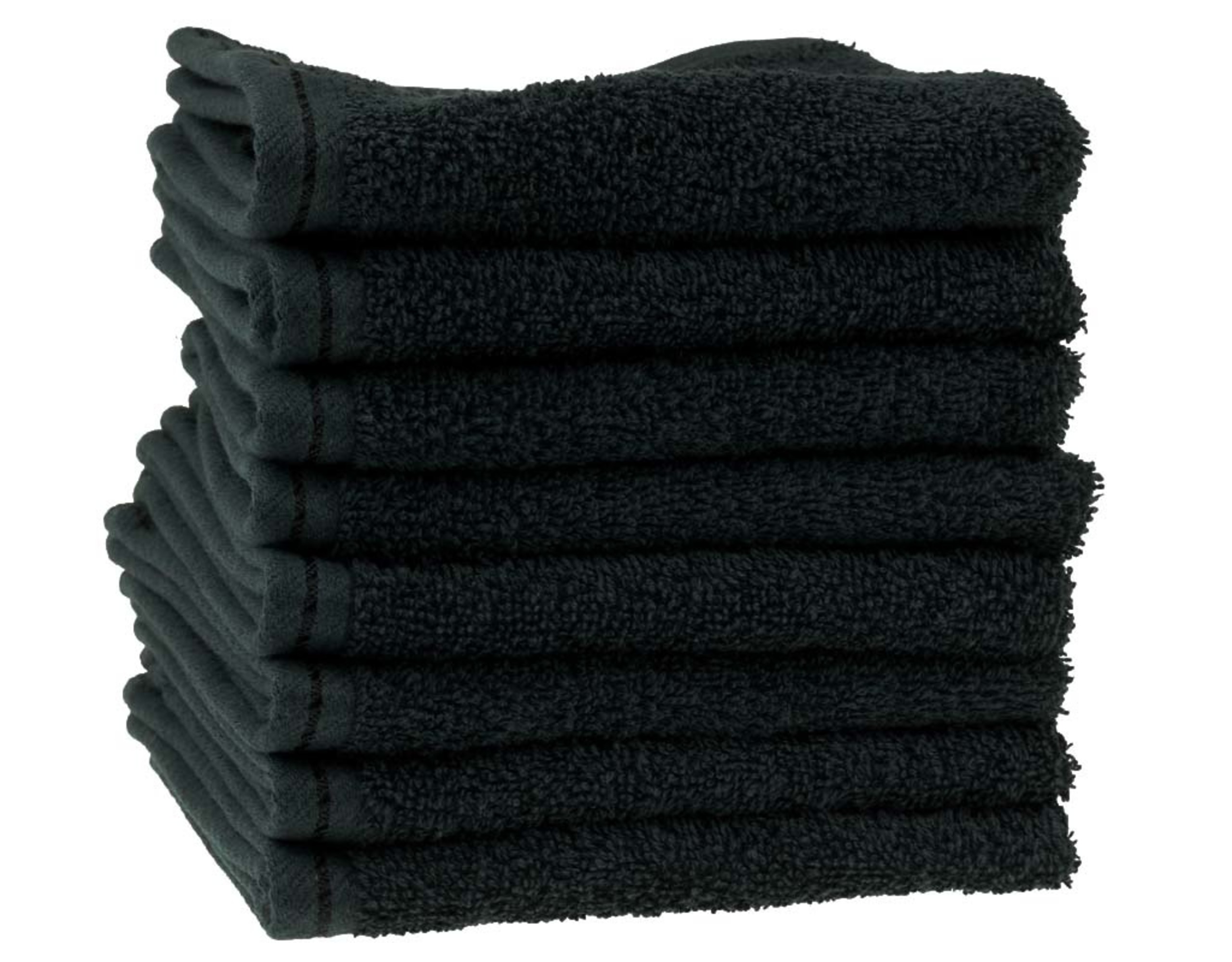 Waslap / Gastendoek Zwart 30x30 cm - Neweco.nl