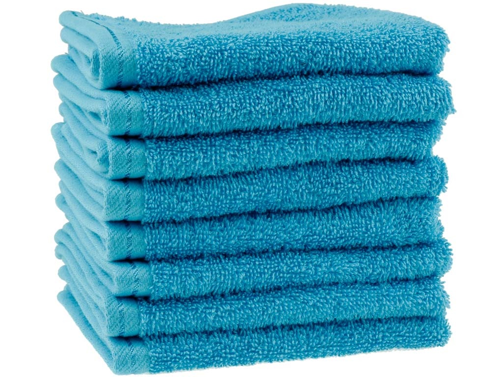 Waslap / Gastendoek Aqua blauw 30x30 cm - Neweco B.V.