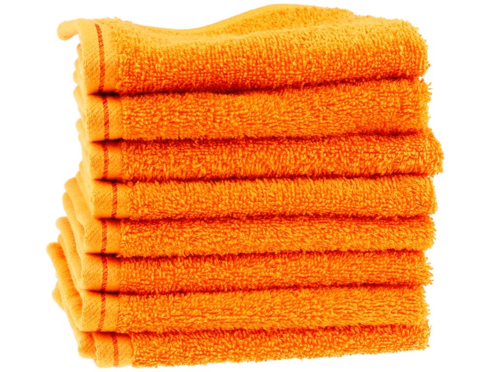 Waslap / Gastendoek Oranje 30x30 cm - Neweco B.V.