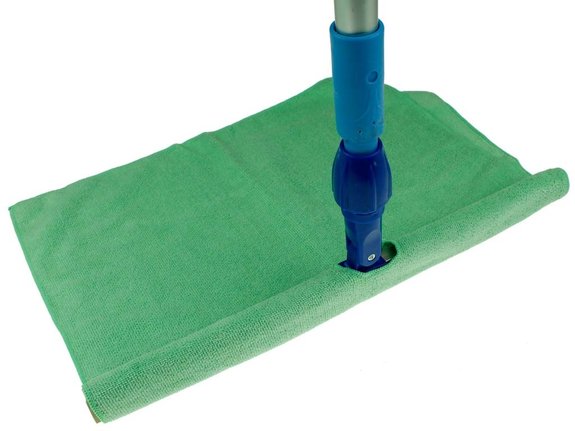 Microvezel dweil met steelgat 60x70 cm blauw - Neweco.nl