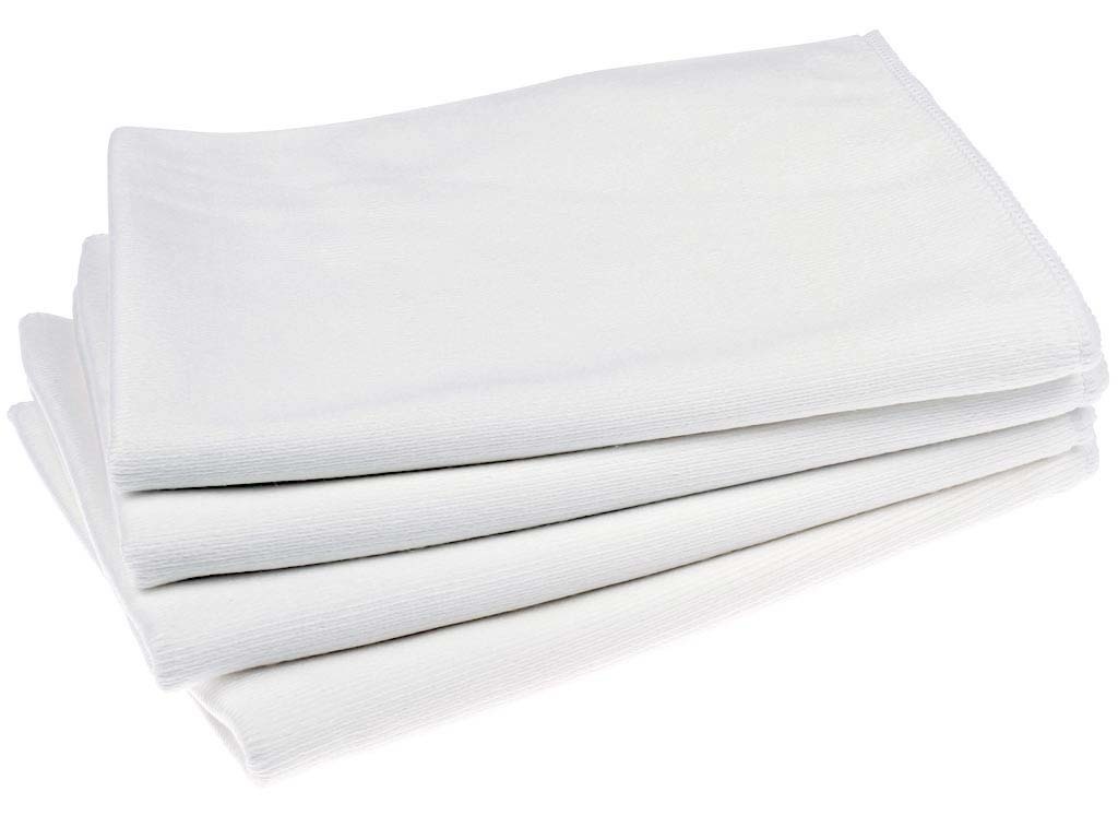 Witte microvezel theedoek 45x65 cm met stevige lus - Neweco B.V.